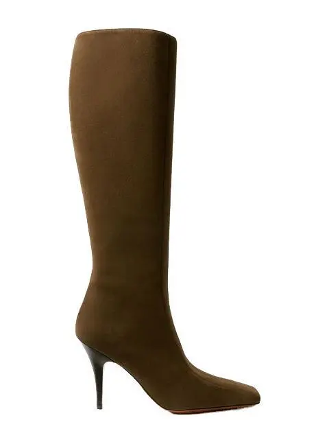 Stella McCartney Square-toe Knee-high Stiletto Boots - Natural