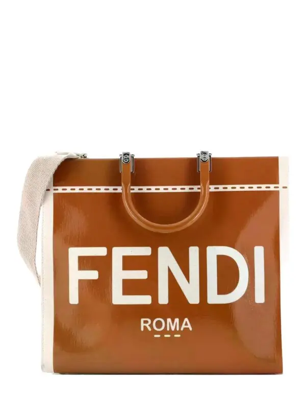 Fendi Sunshine Shopper Large Tote Bag - Neutrals
