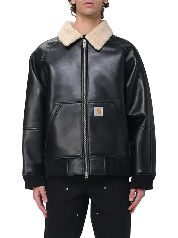 Carhartt Work In Progress Leather Jacket - Black