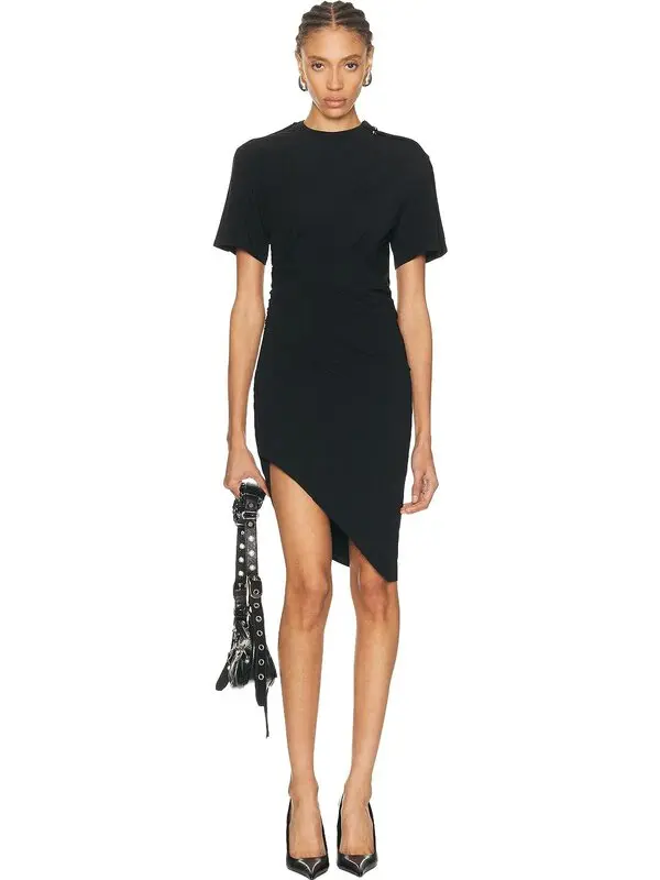 MUGLER Short Sleeve Dress - Black