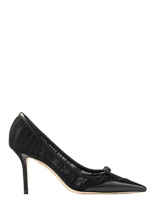 JIMMY CHOO Love Mesh 85 Heeled Courts - Black/black