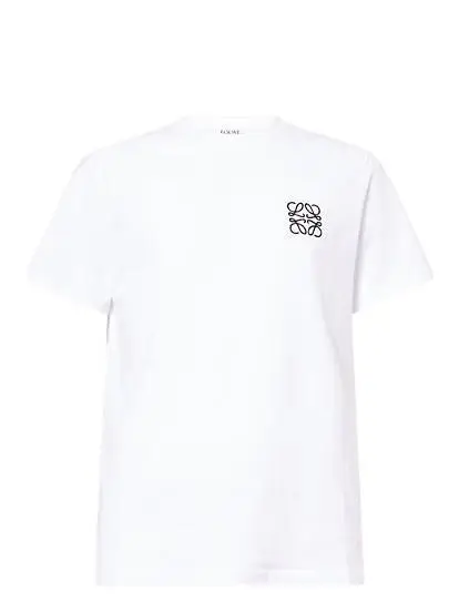 Loewe Anagram Crewneck Cotton-jersey T-shirt - White