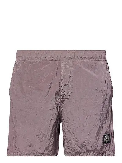 Stone Island Brand-patch Swim Shorts - Purple Grey