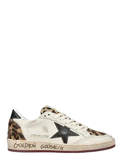 GOLDEN GOOSE Ballstar Leather Trainers - Cream Comb
