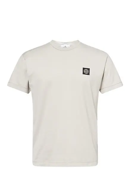 Stone Island Brand-patch Short-sleeve T-shirt - Pearl Grey