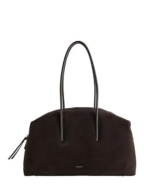 DEMELLIER Stockholm Suede Shoulder Bag - Dk Choc/dk Choc