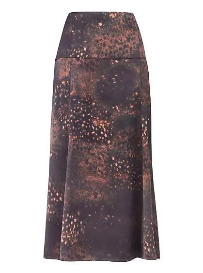 Whistles Animal Print Woven Midi Skirt - Multi-coloured