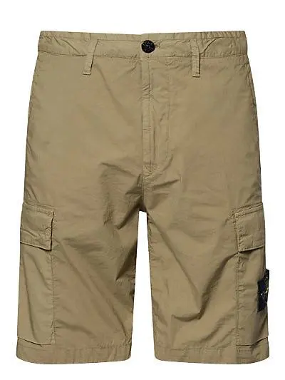Stone Island Cotton Cargo Shorts - Military Green
