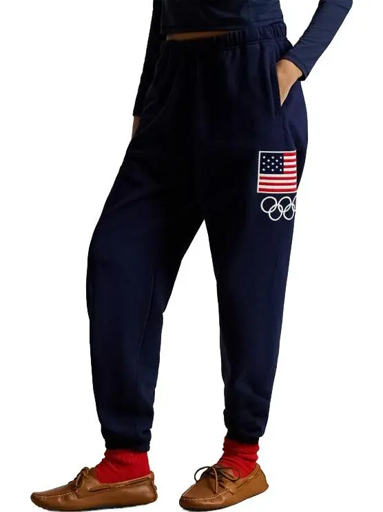 Polo Ralph Lauren Team Usa Embroidered Graphic Sweatpants - Refined Navy
