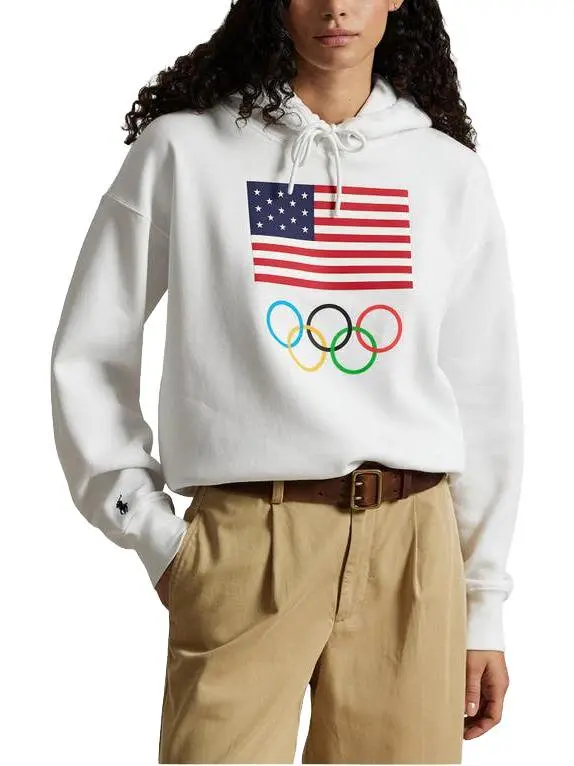 Polo Ralph Lauren Team Usa Graphic Hoodie - White