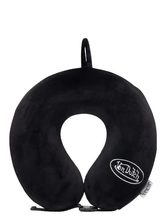 VON DUTCH Memory Foam Travel Neck Pillow - Black