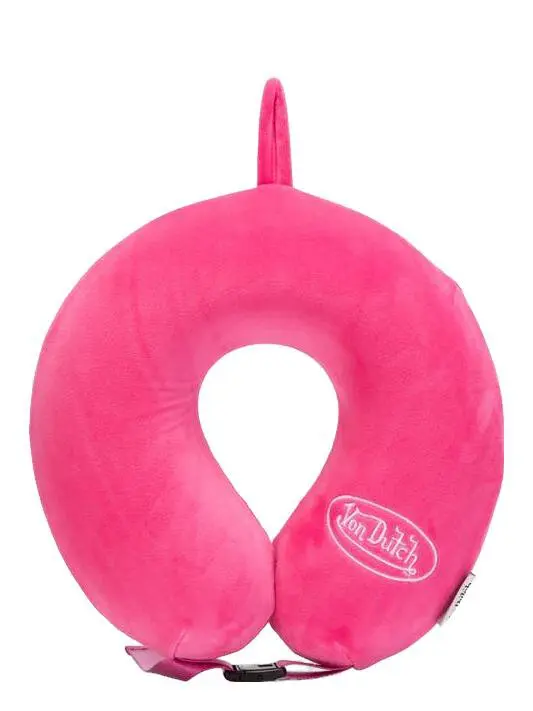 VON DUTCH Memory Foam Travel Neck Pillow - Pink