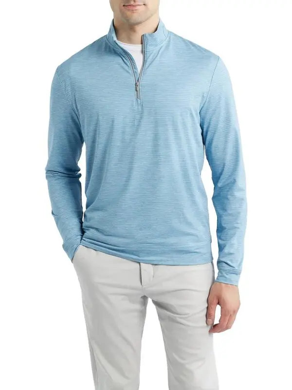 Johnnie-o Kanan Quarter Zip Pullover - Carbon Fiber