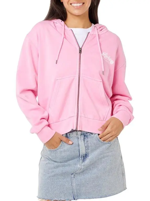 Rip Curl Graphic Print Relaxed Fit Hoodie - Pastel Pink