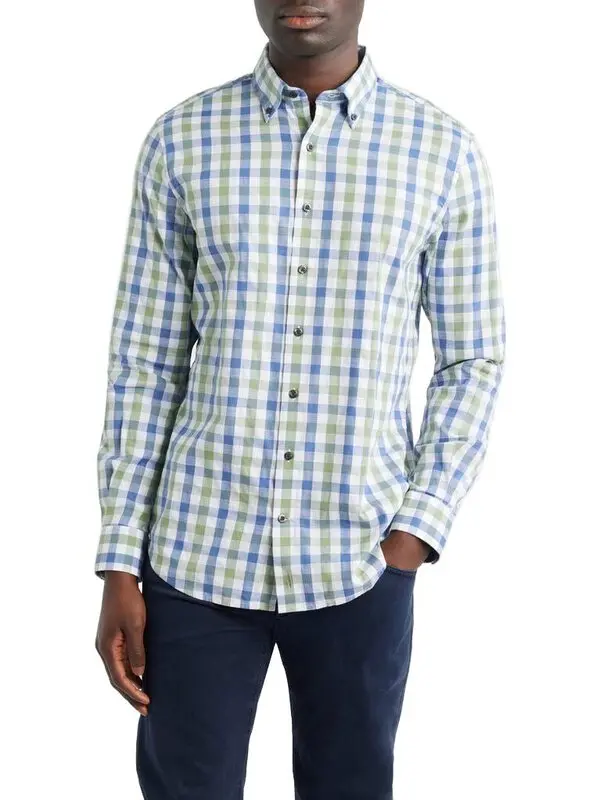 Johnnie-o Candler Plaid Button-down Shirt - Forest