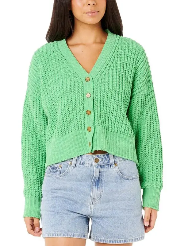 Rip Curl Relaxed Fit Knit Cardigan - Irish Green