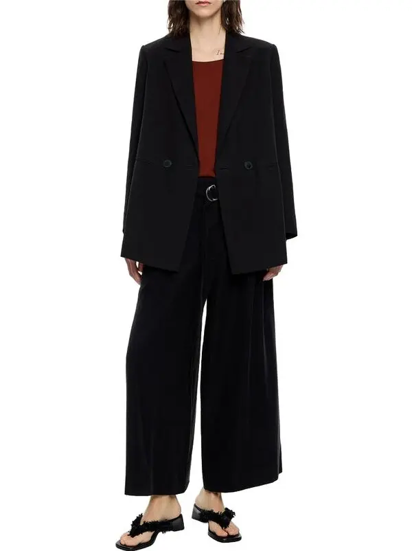 Bimba Y Lola Flared Ankle-length Trousers - Black
