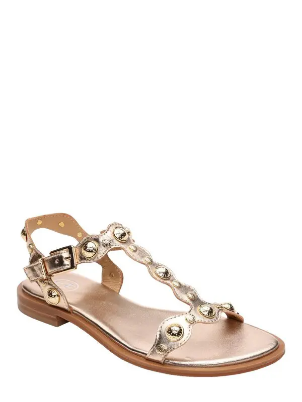 Ash Studded Ankle Strap Sandal - Mekong Gold