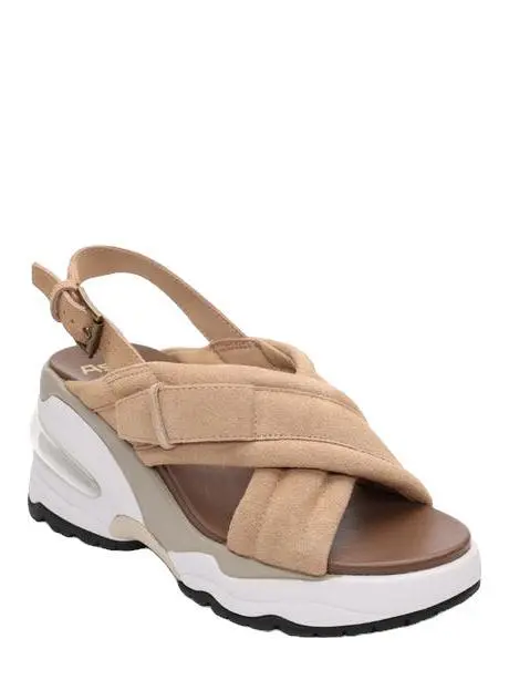 Ash Delia Slingback Wedge Sandal - Desert