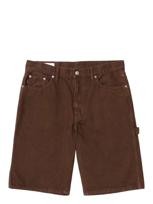 VOWELS Denim Painter Shorts - Brown