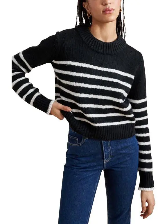 LA LIGNE Mini Marin Striped Sweater - Black/cream