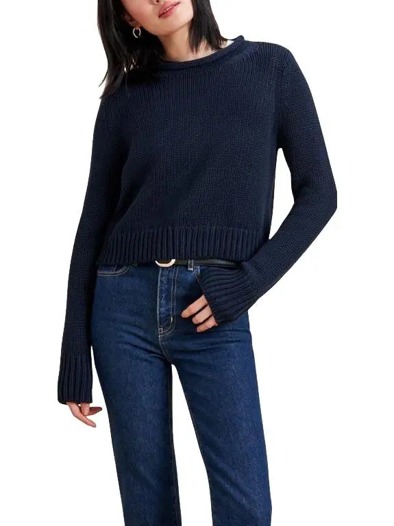 LA LIGNE Mini Marina Solid Sweater - Navy