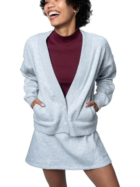 SIERRA MADRE GOLF Sportfleece Cardigan - Heather Grey