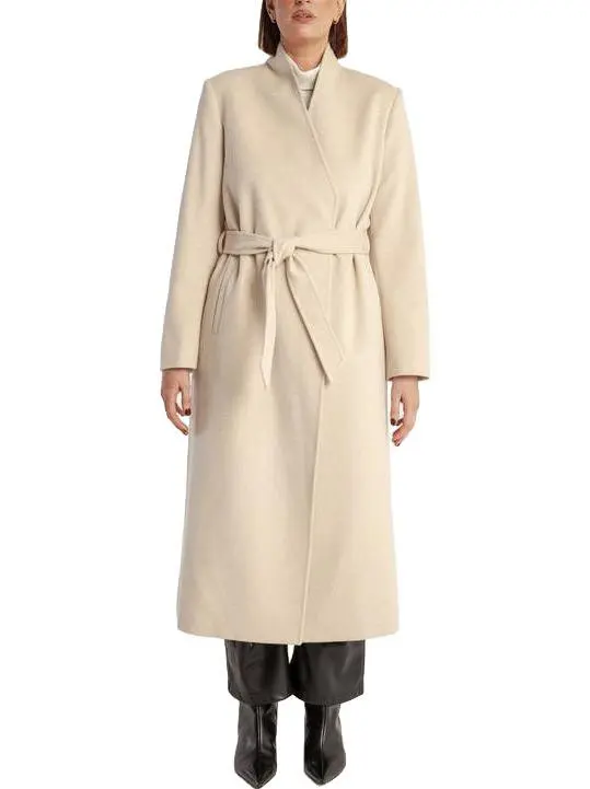 1982 Cashmere Belted Long Coat - Natural White