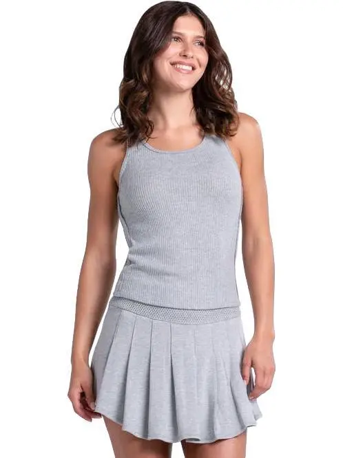 Lucky In Love Chill Play Tank - Heather Grey