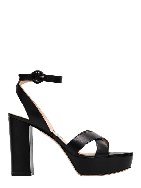 GIANVITO ROSSI Crisscross Ankle-strap Platform Sandals - Black