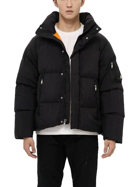 ALPHA STYLE Leverett Cropped Down Puffer - Black