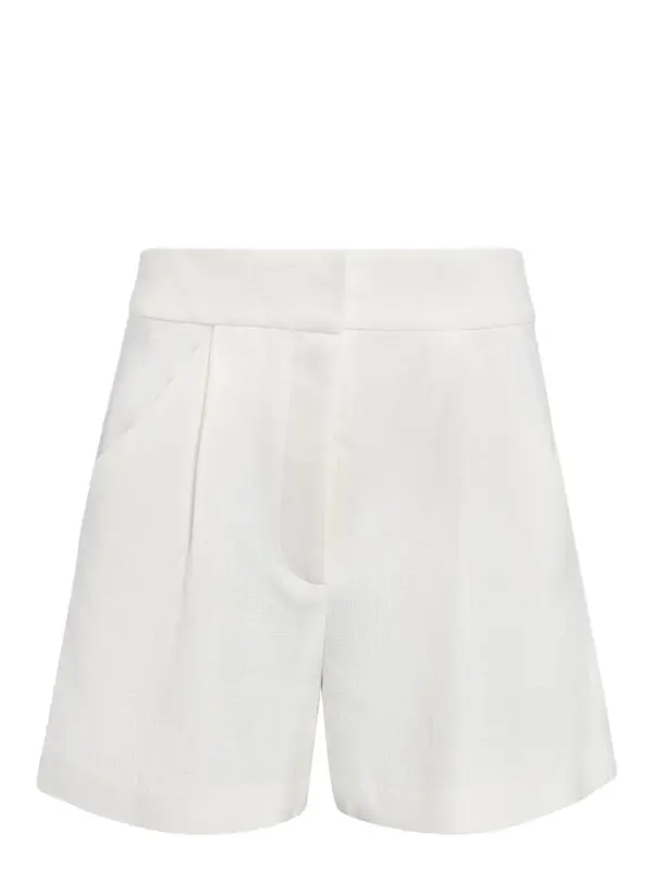Veronica Beard Marbeau Pleated Relaxed Fit Shorts - Dove