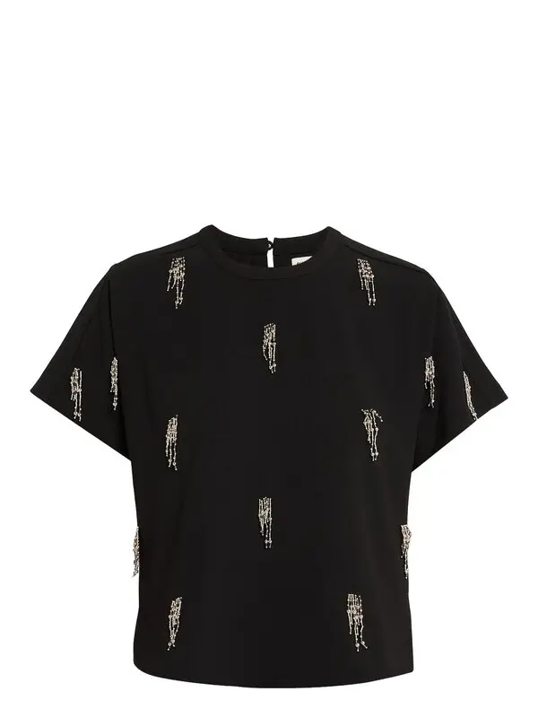 Simkhai Abelia Embellished T-shirt - Black