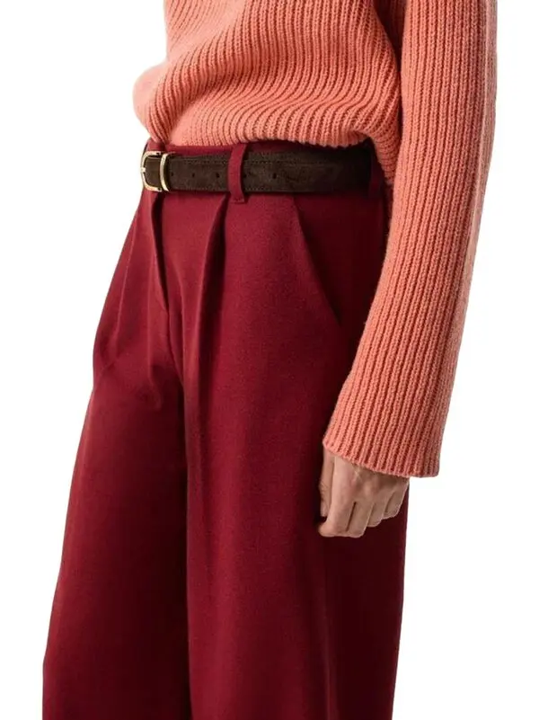 AKYN STUDIO Perla Tailored Trousers - Deep Red