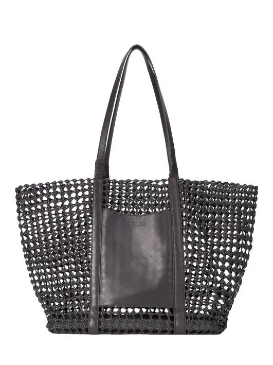 Staud Hand-knotted Leather Tote Bag - Espresso