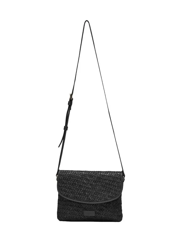 ECOTORIE Irving Woven Crossbody Bag - Black