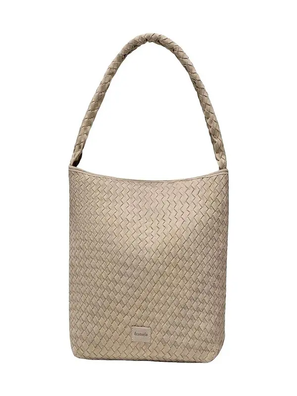 ECOTORIE San Antonio Leather Hobo Bag - Beige