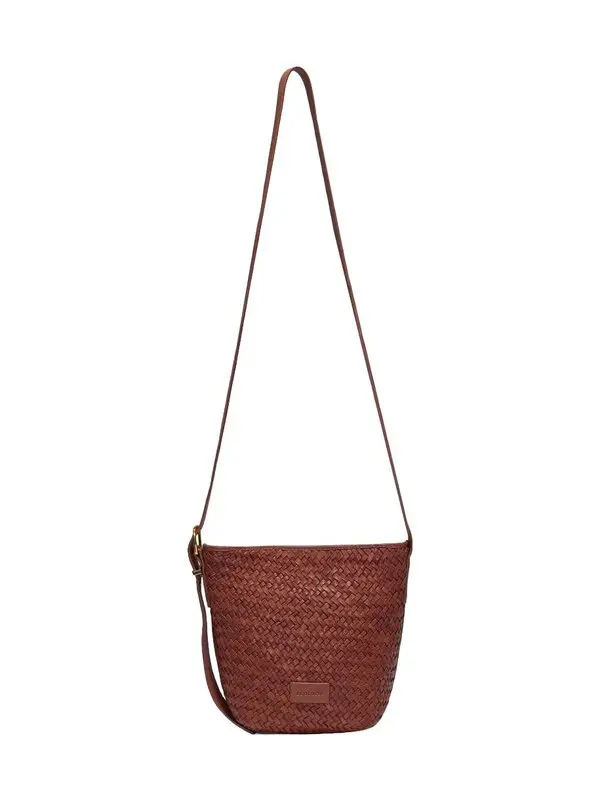 ECOTORIE Waco Leather Bucket Bag - Brandy