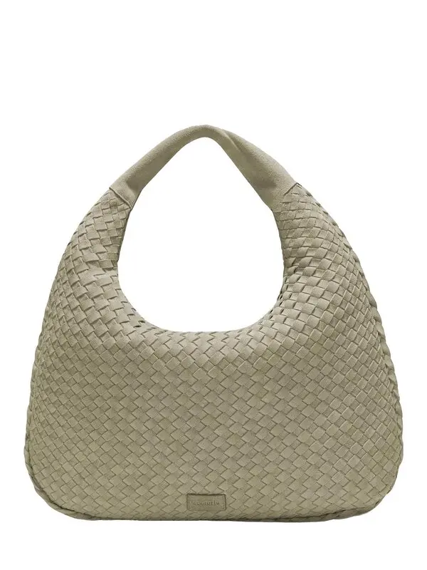 ECOTORIE San Angelo Suede Shoulder Bag - Pistachio