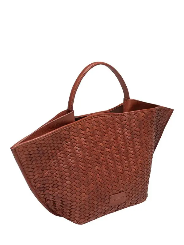 ECOTORIE Austin Large Crossbody Tote - Brandy
