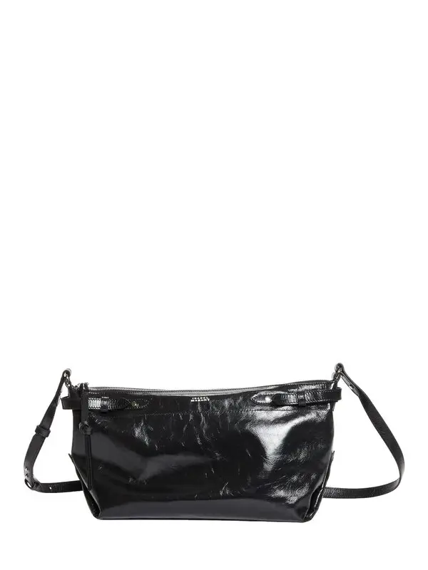 Isabel Marant Winna Leather Crossbody Bag - Black