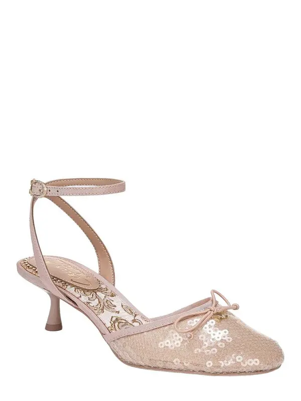 CIRCUS NY BY SAM EDELMAN Rosetta Ankle Strap Pump - Crema/crema Rose
