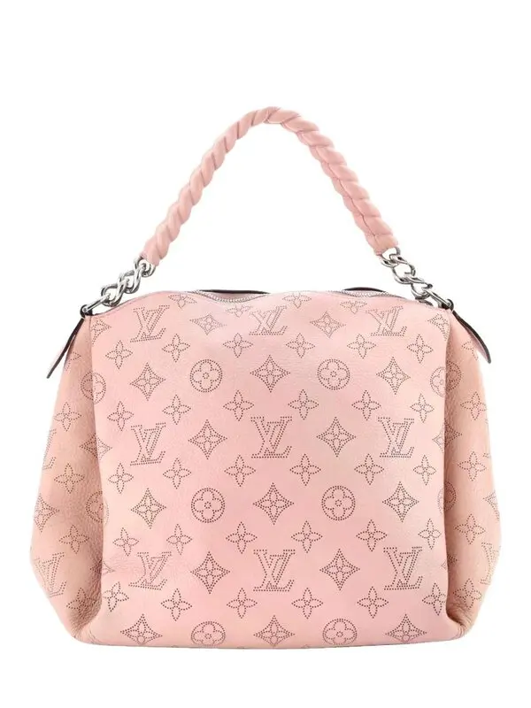 LOUIS VUITTON Babylone Handbag Mahina Leather Bb Hobo Bag - Pink
