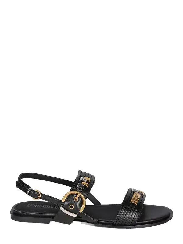 Pinko Buckle-strap Sandals - Black