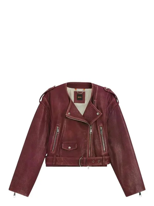 BOSS Belted Zip Jacket - Red