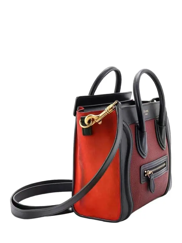 Celine Luggage Nano Crossbody Bag - Red