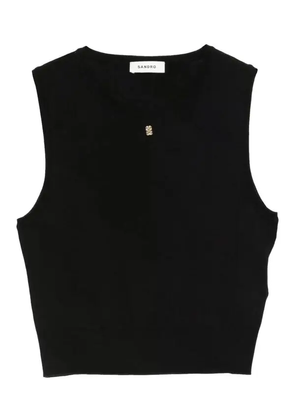 Sandro Sleeveless Tank Top - Black