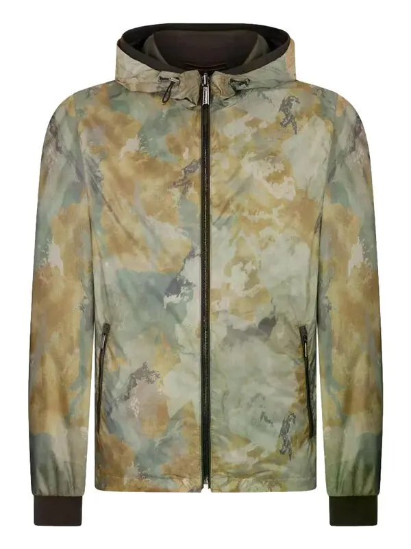 MOORER Hooded Zip-fastening Jacket - Neutrals