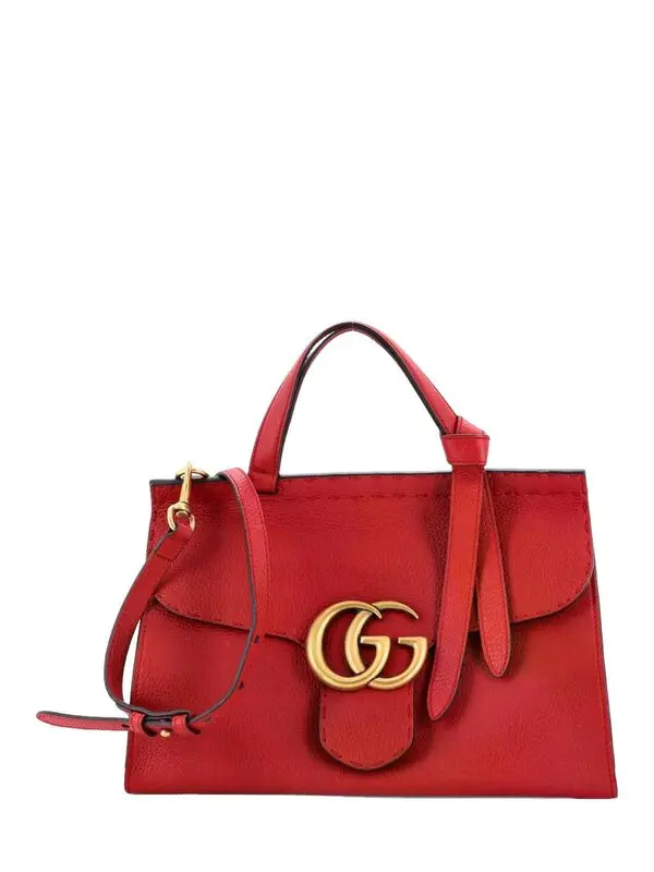 Gucci Gg Marmont Small Satchel - Red
