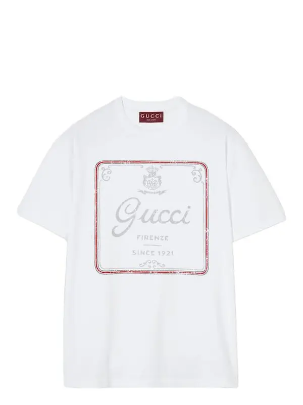 Gucci Cotton Jersey T-shirt With Print - White